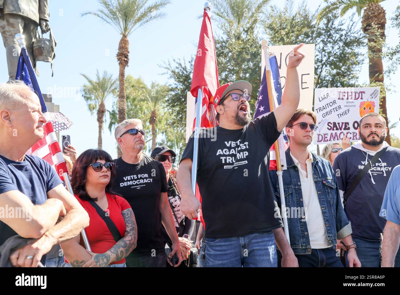 Hundreds of people gathered for the National 50501 Movement protest and ...