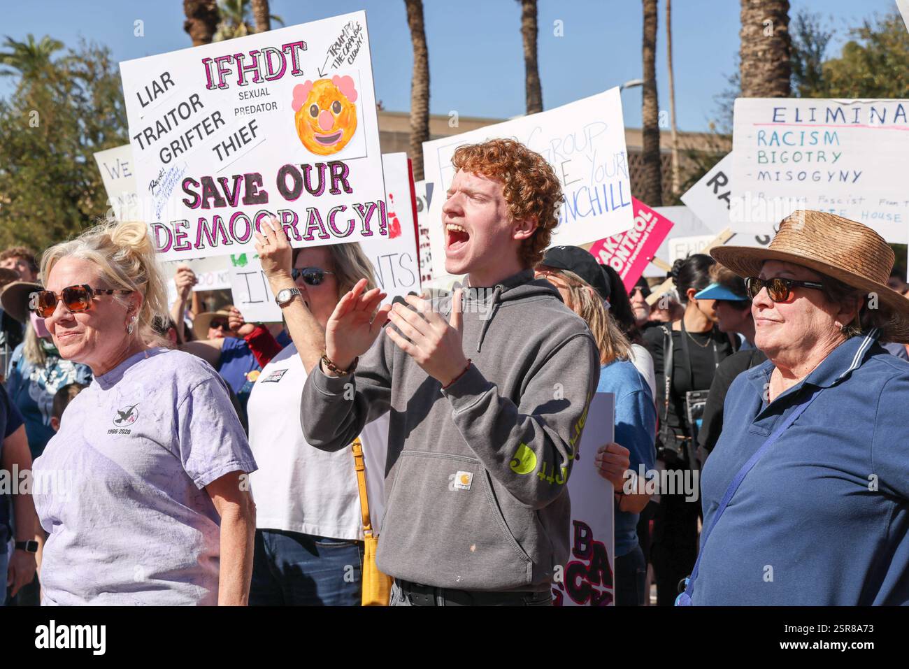 Hundreds of people gathered for the National 50501 Movement protest and ...