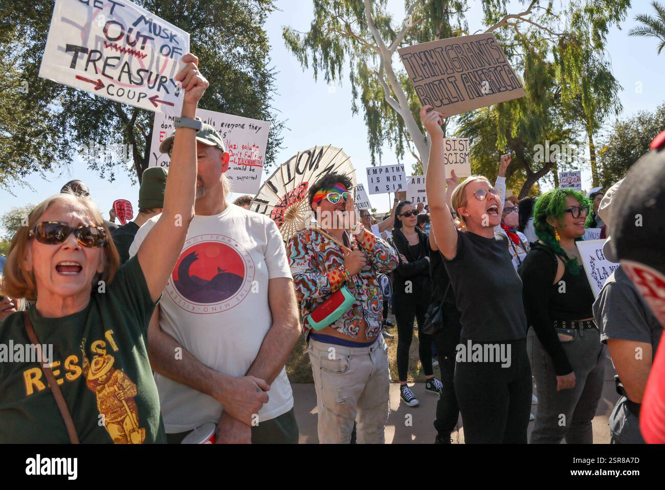 Hundreds of people gathered for the National 50501 Movement protest and ...