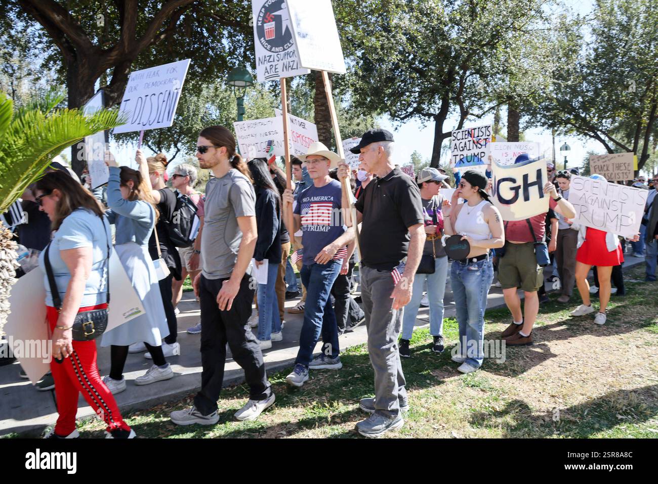 Hundreds of people gathered for the National 50501 Movement protest and ...