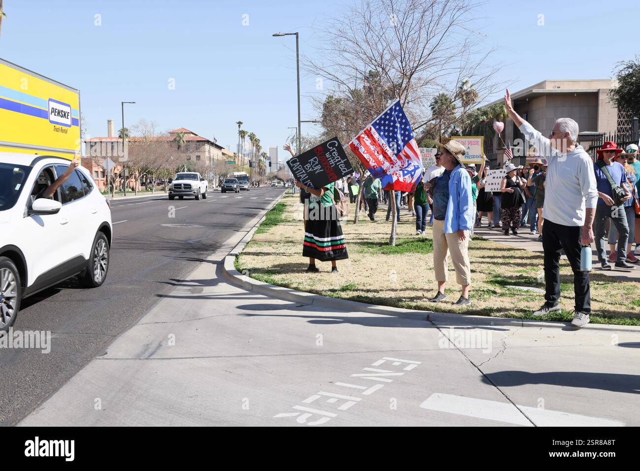 Hundreds of people gathered for the National 50501 Movement protest and ...