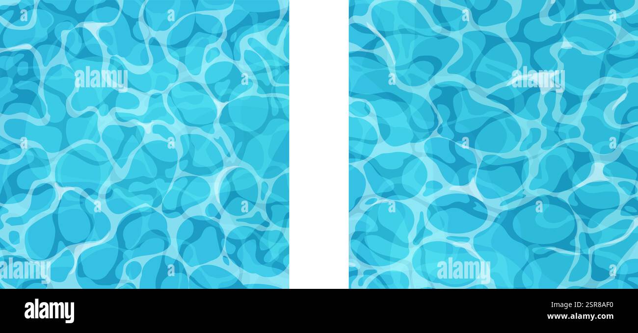 Water ripple surface pool or ocean water with glares sunlight ...