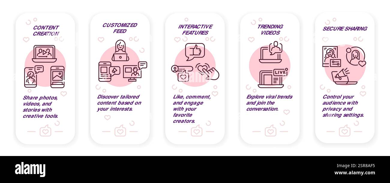 Social media profile feed Stock Vector Images - Alamy