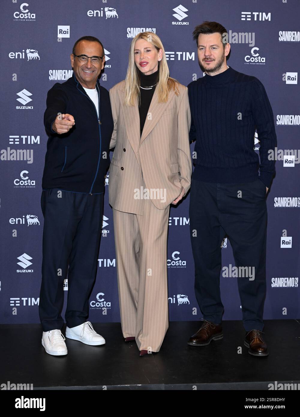Sanremo, Italy. 15th Feb, 2025. Photocall Rai 1 Organization - Carlo ...