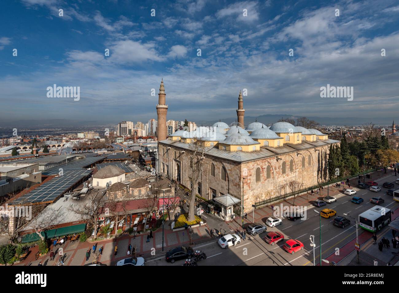 The Grand Mosque of Bursa(Ulu Cami) in Bursa City, Turkey Stock Photo ...