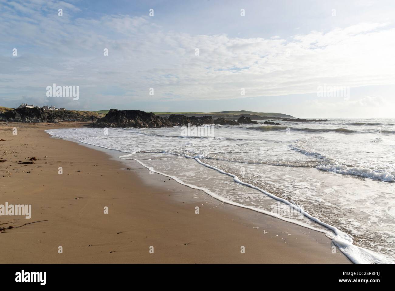 Beach at Porth Nobla near Rhosneigr on the coast of Anglesey, North ...