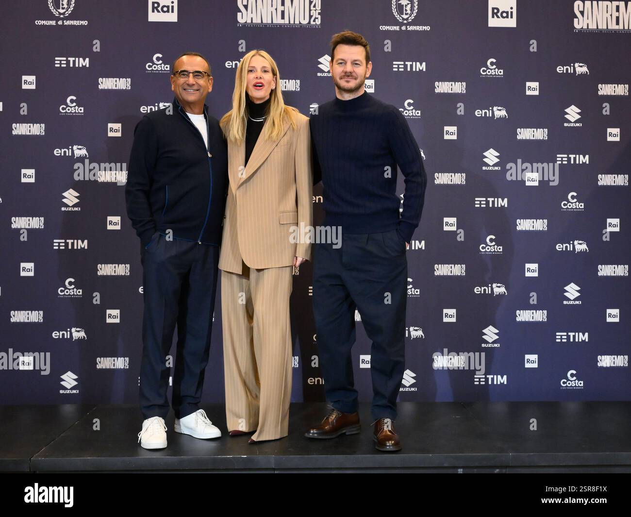 Sanremo, 75th Italian Song Festival 2025 - Fourth Evening. In the photo ...