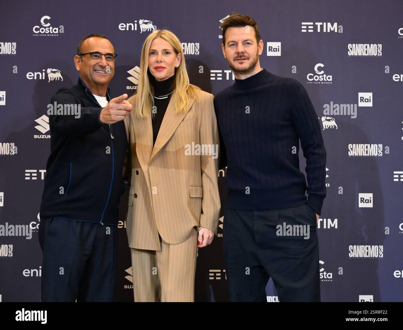 Sanremo, 75th Italian Song Festival 2025 - Fourth Evening. In the photo ...