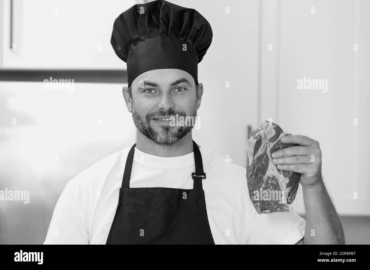Food ingredients raw beef Black and White Stock Photos & Images - Alamy