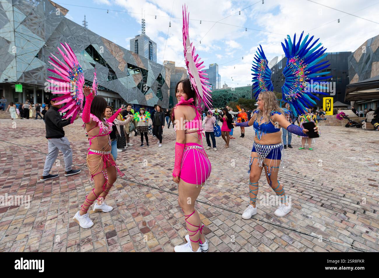 MELBOURNE, AUSTRALIA. 15th FEB 2025. Pictured: Three female carnival ...