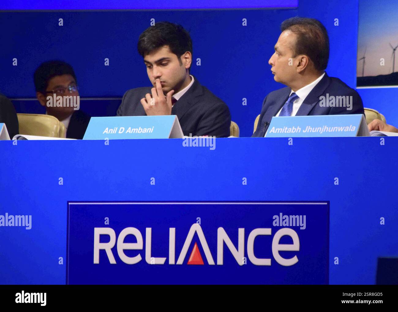 Anil Ambani, Chairman, Reliance Group and Jai Anmol Ambani, Additional ...