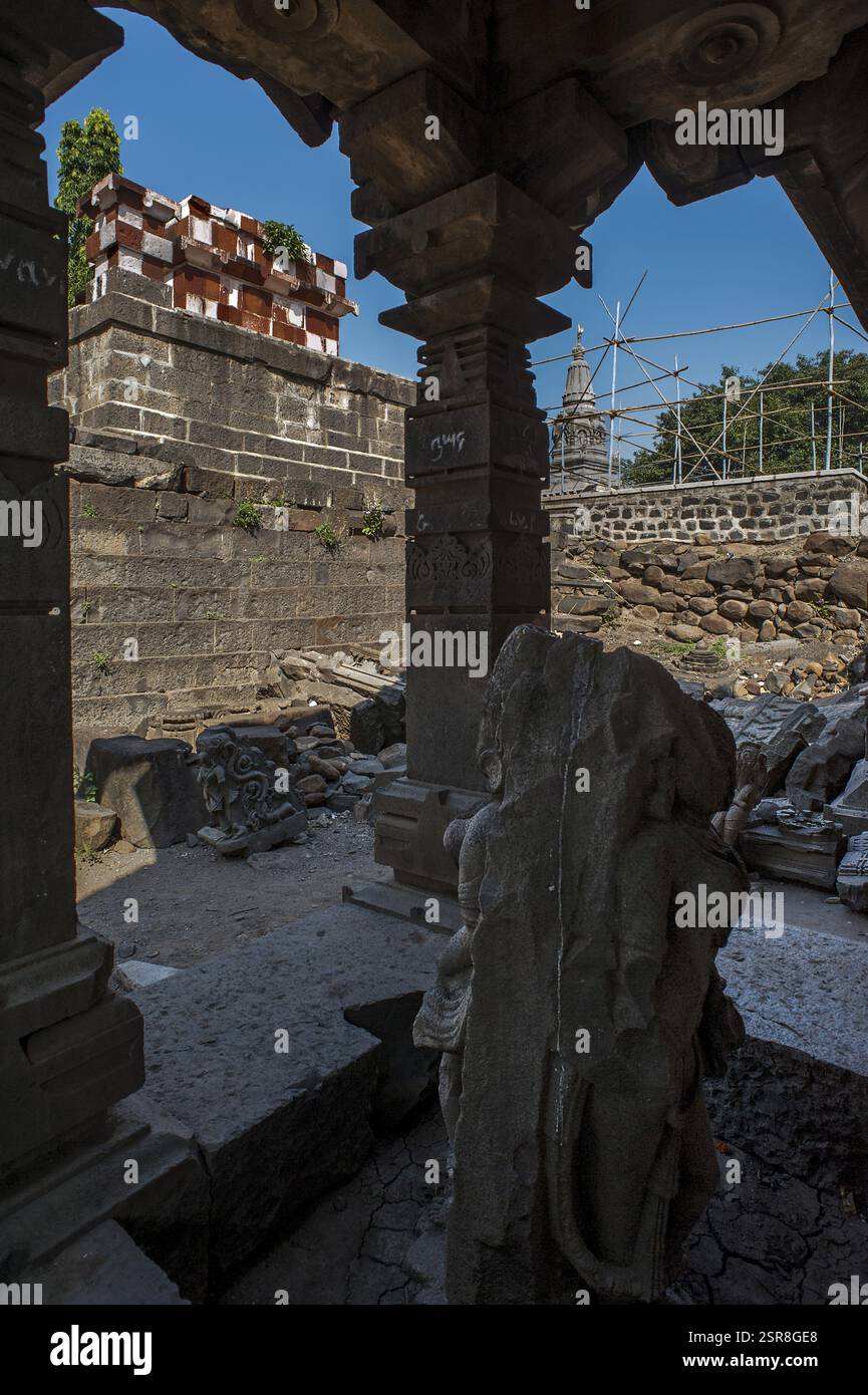 Sculpture hemadpanthi temple, solapur, Maharashtra, India, Asia Stock ...