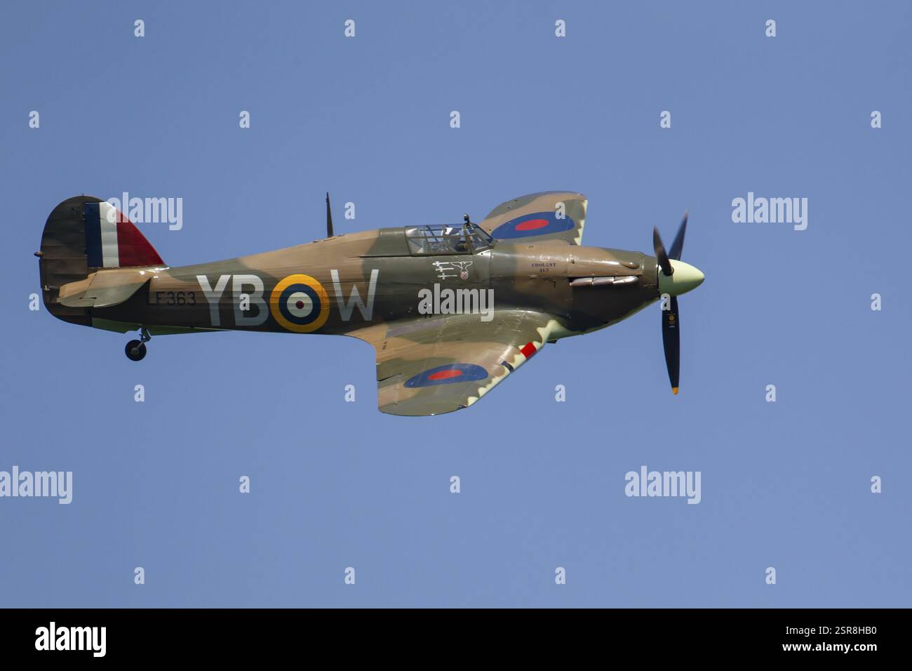 Hawker Hurricane warbird aircraft in RAF Royal air force colours flying ...