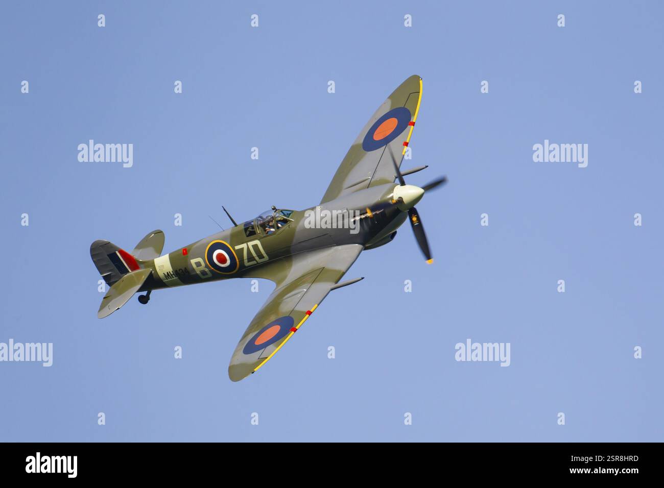 Supermarine Spitfire warbird aircraft in RAF Royal air force colours ...