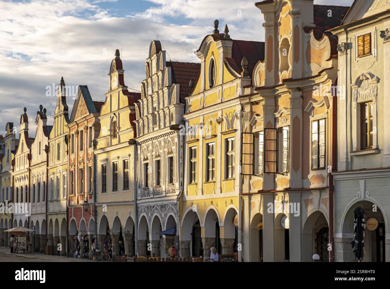 Renaissance-built and Baroque-remodelled townhouses with high gables ...