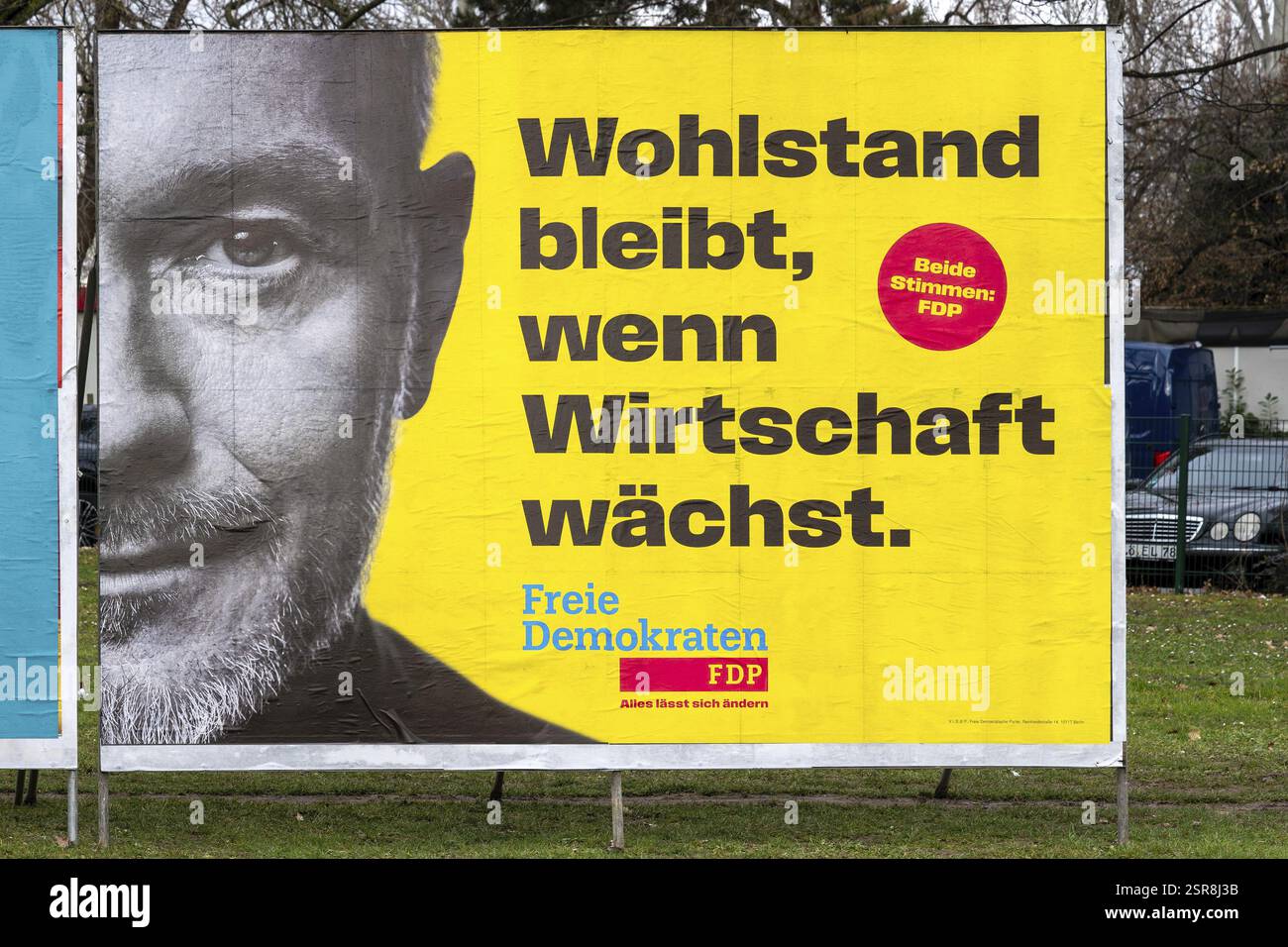 Advertising poster Christian Lindner, FDP Stock Photo - Alamy