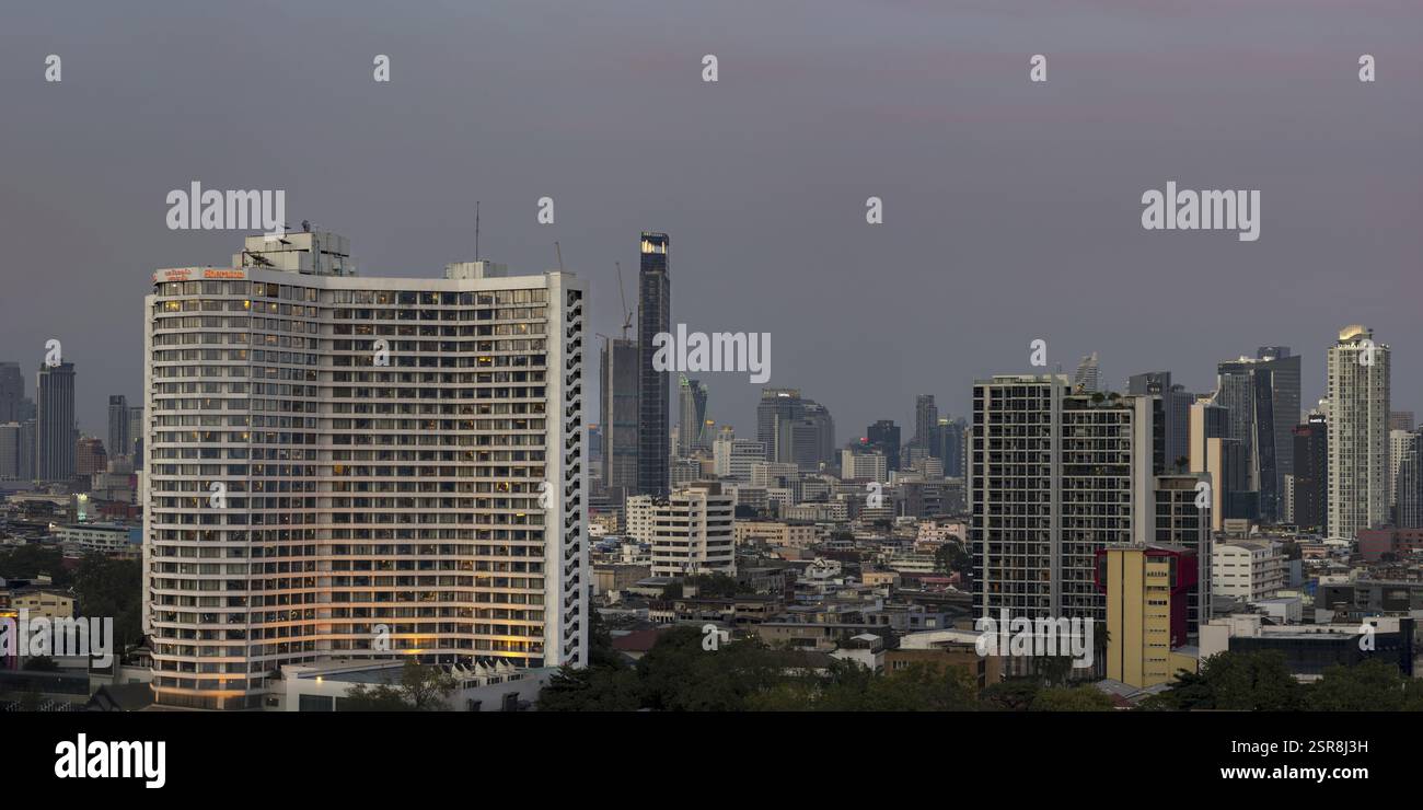 Panorama from the viewing platform of the Iconsiam of the skyscrapers ...