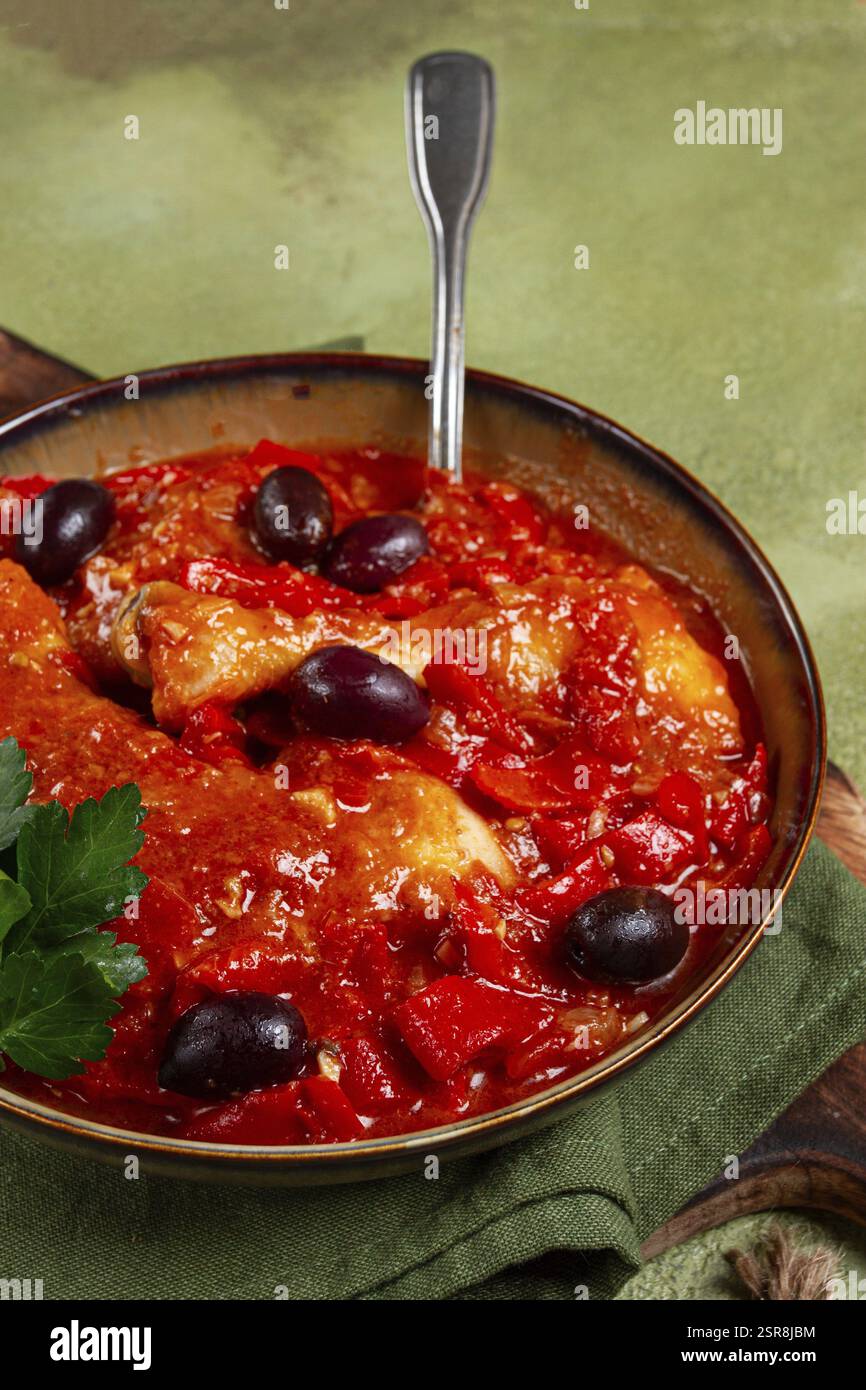 Pollo alla romana, Roman chicken, homemade, no people Stock Photo - Alamy