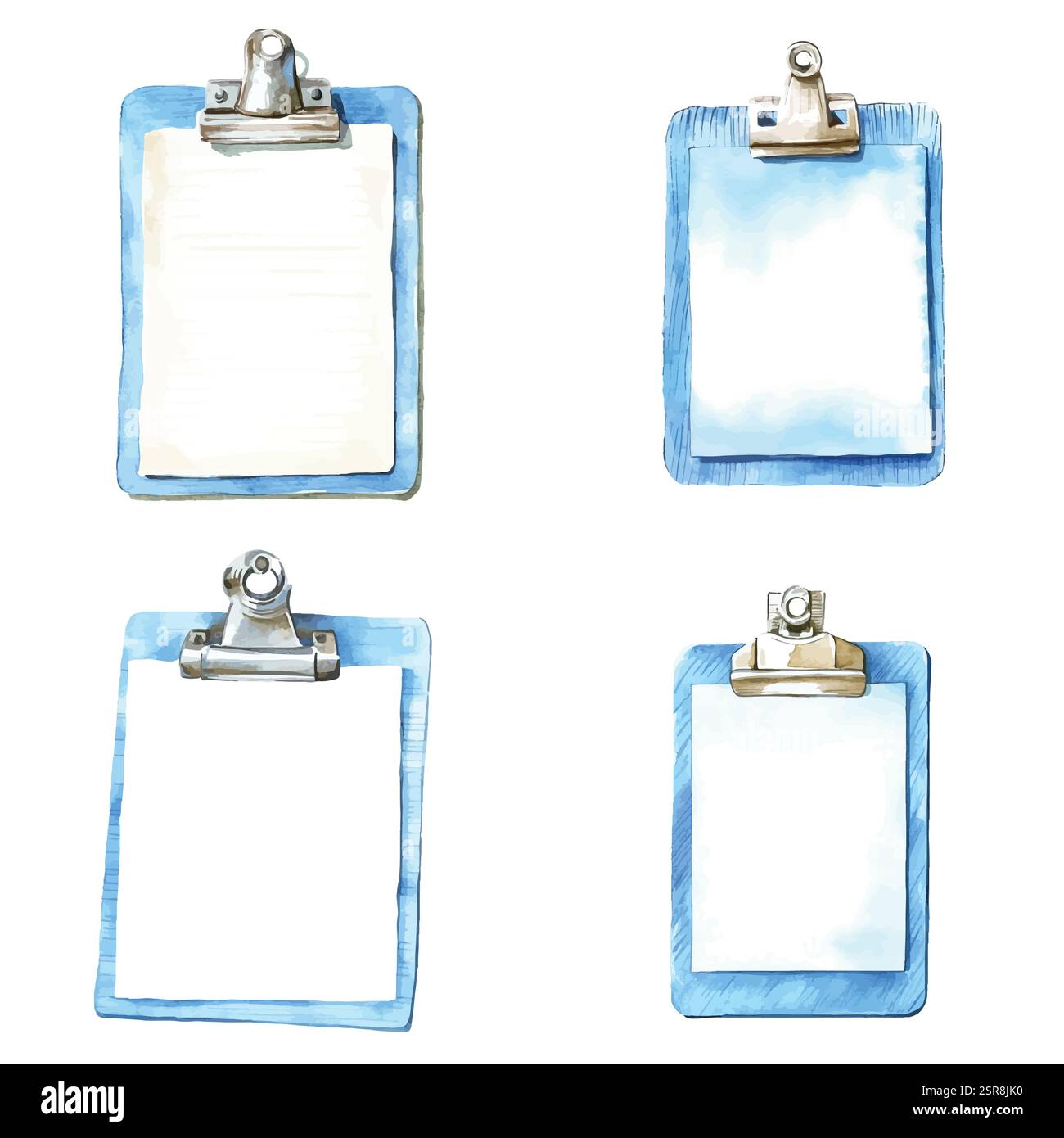 A handdrawn watercolor illustration of Clipboard Hand-Drawn ...