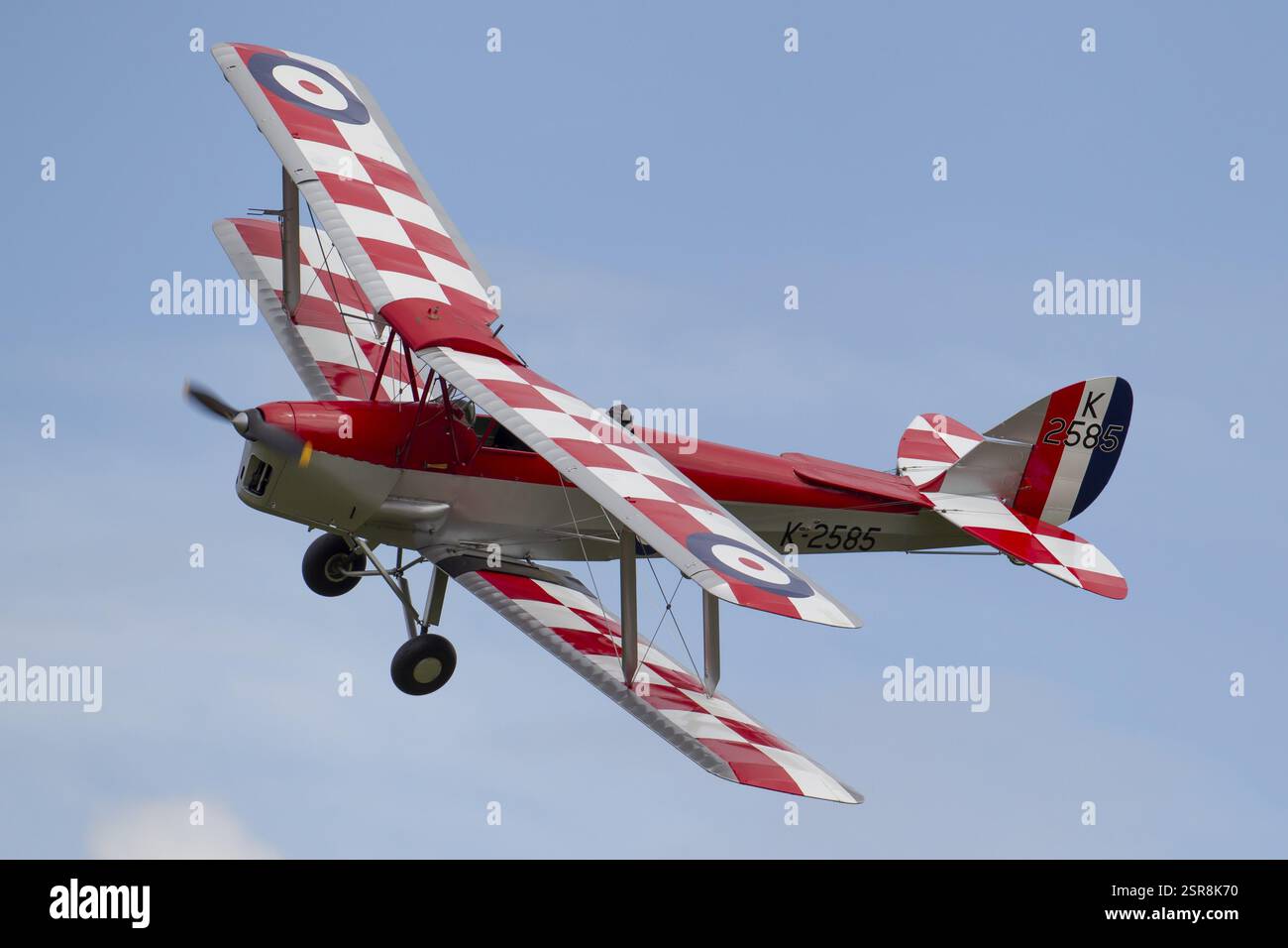 De Havilland DH.82A Tiger Moth biplane aircraft in RAF Royal air force ...