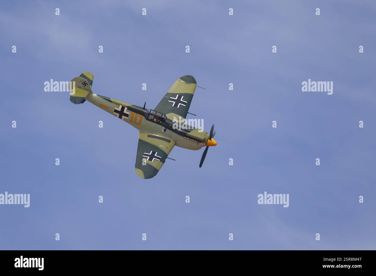 Messerschmitt Bf 109 aircraft in German air force or Luftwaffe colours ...