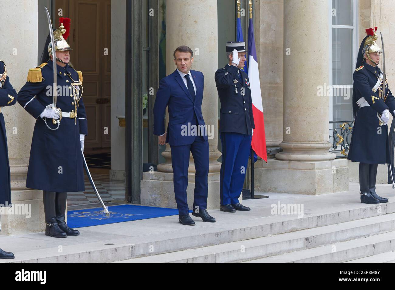Paris, France. 10th Feb, 2025. President Macron receives James David ...