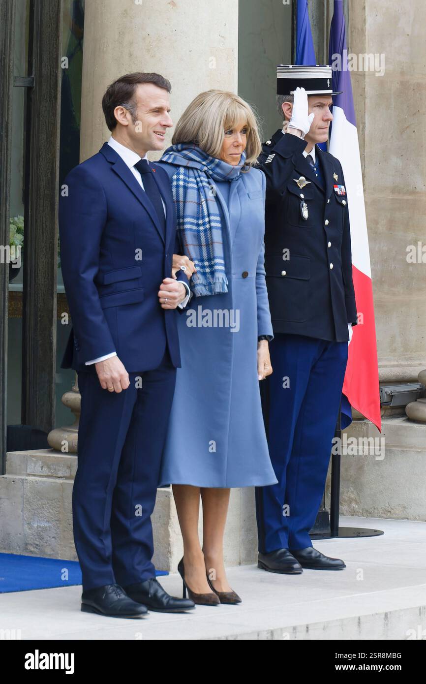 Paris, France. 10th Feb, 2025. President Macron receives James David ...