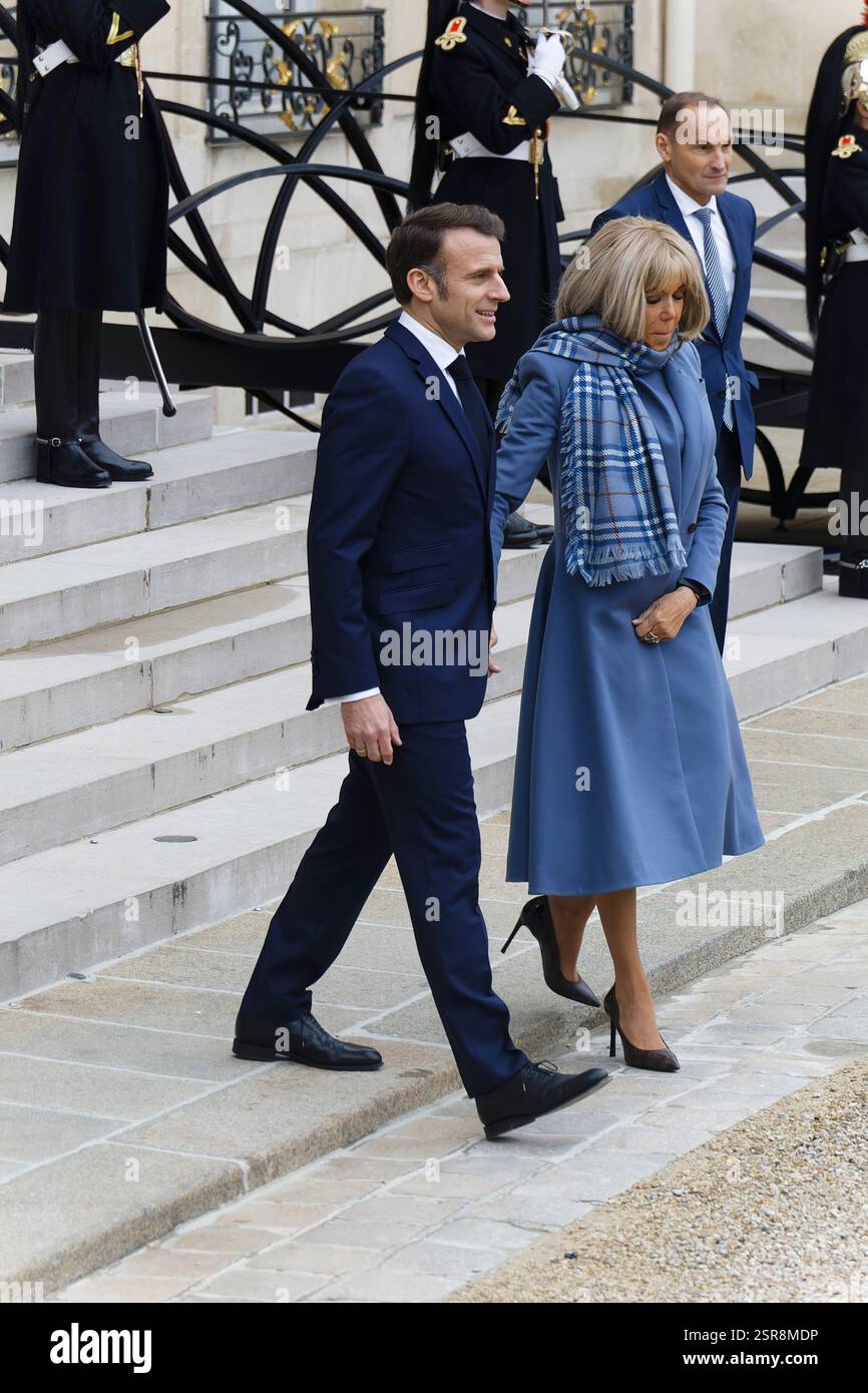 Paris, France. 10th Feb, 2025. President Macron receives James David ...