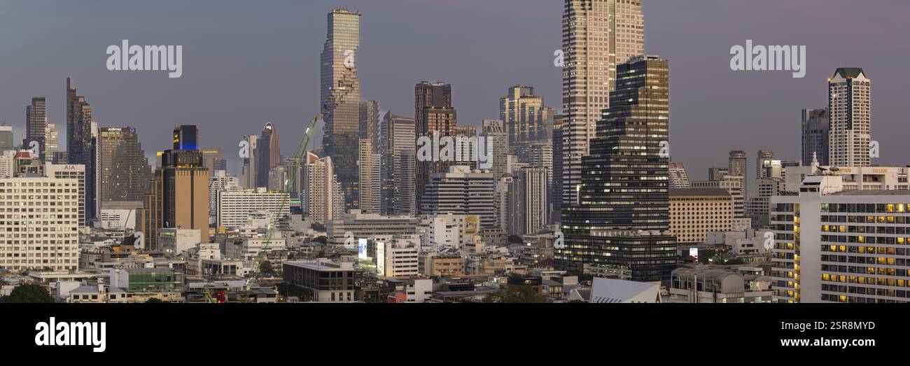 Panorama from the viewing platform of the Iconsiam of the skyscrapers ...