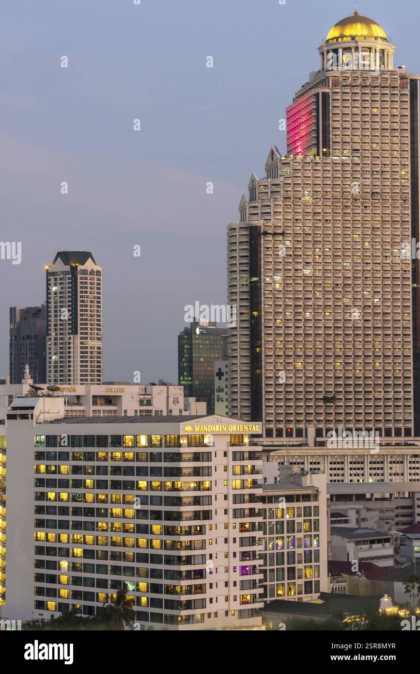 Panorama from the viewing platform of the Iconsiam of the skyscrapers ...