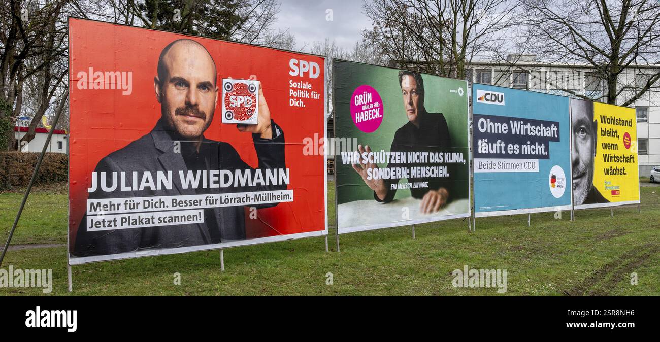 Advertising posters Julian Wiedmann, SPD, Robert Habeck, Greens, poster ...