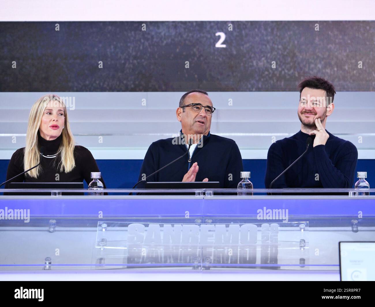 Sanremo, 75th Italian Song Festival 2025 - Presenters Press Conference ...