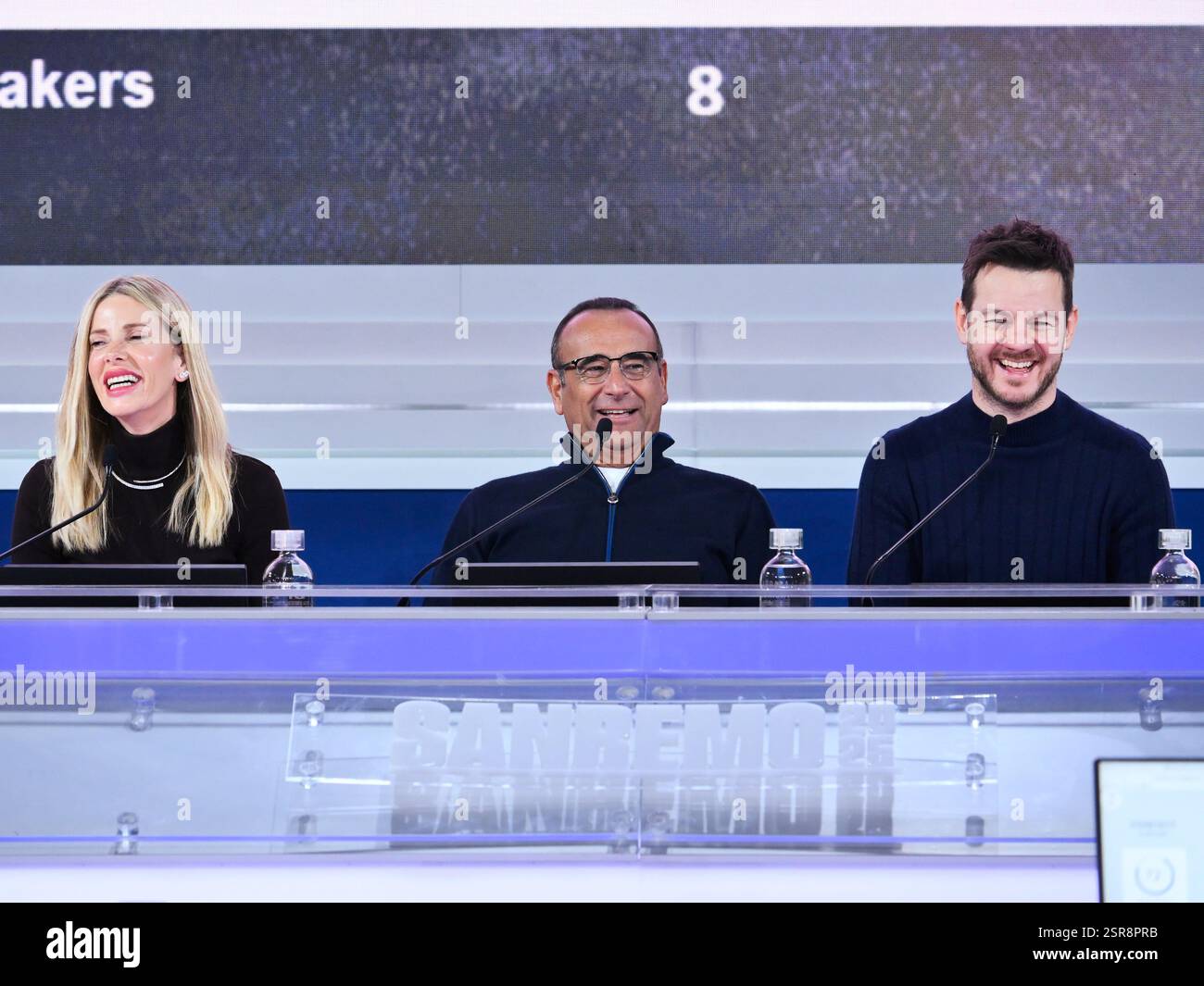 Sanremo, 75th Italian Song Festival 2025 - Presenters Press Conference ...