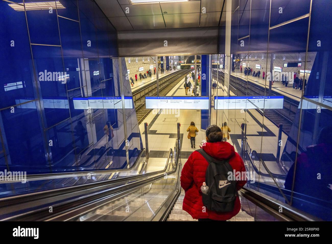 Modern underground station of the Wehrhahn line, Schadowstrasse, 6 new ...