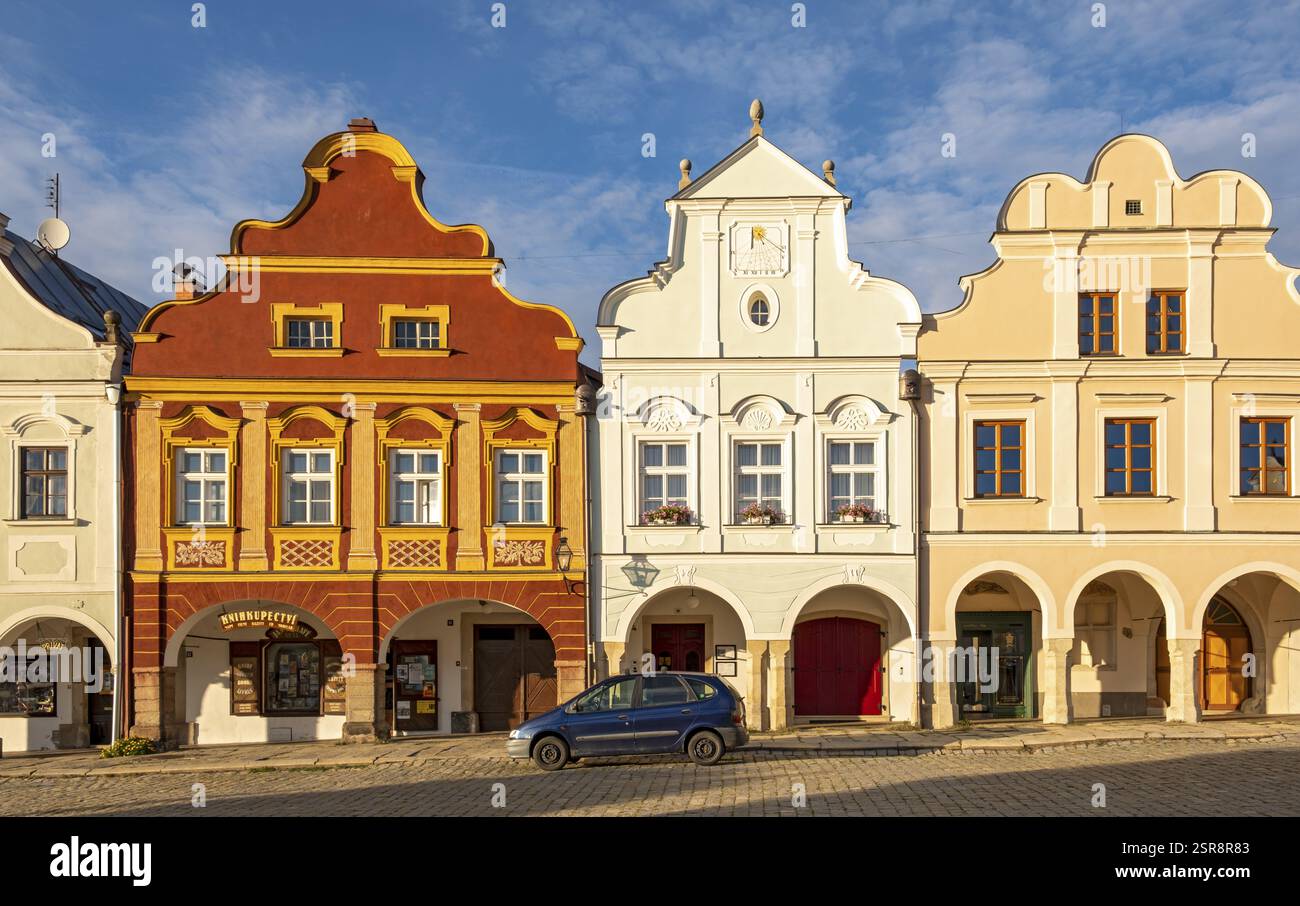 Renaissance and Baroque townhouses with high gables and arcades ...
