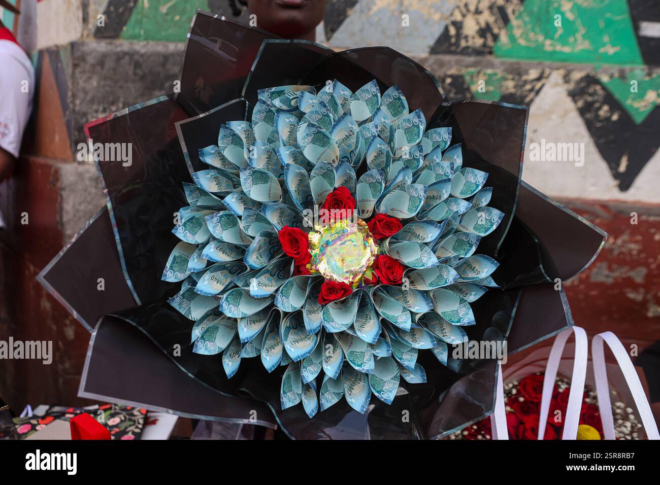 Nairobi, Kenya. 14th Feb, 2025. Display of money bouquet made of Kenya ...
