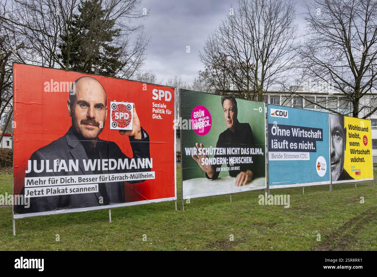 Advertising posters Julian Wiedmann, SPD, Robert Habeck, Greens, poster ...
