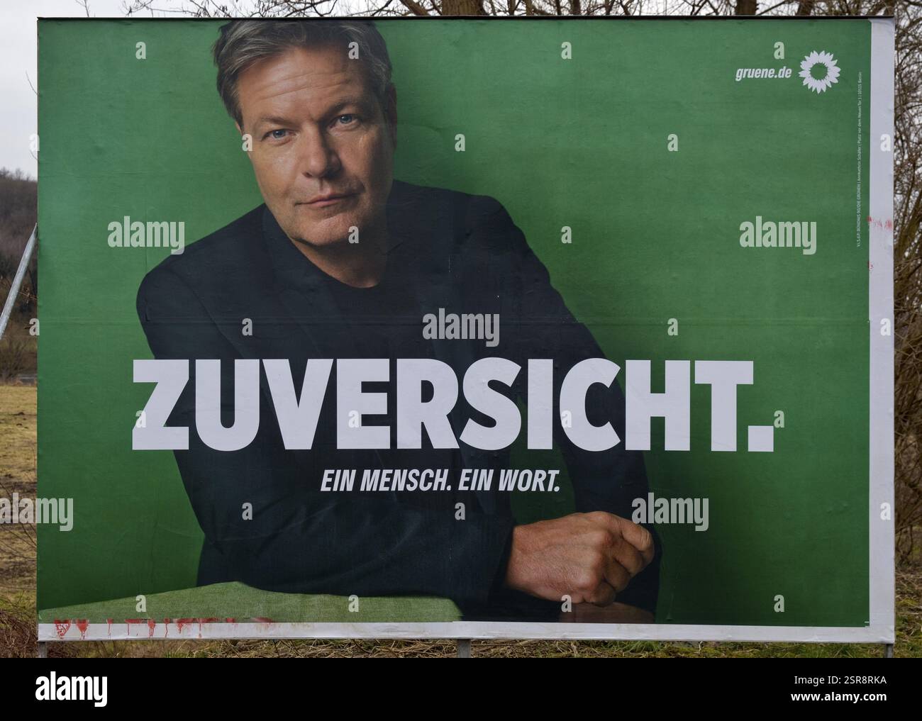 Large poster for the 2025 federal election by the Greens with Robert ...