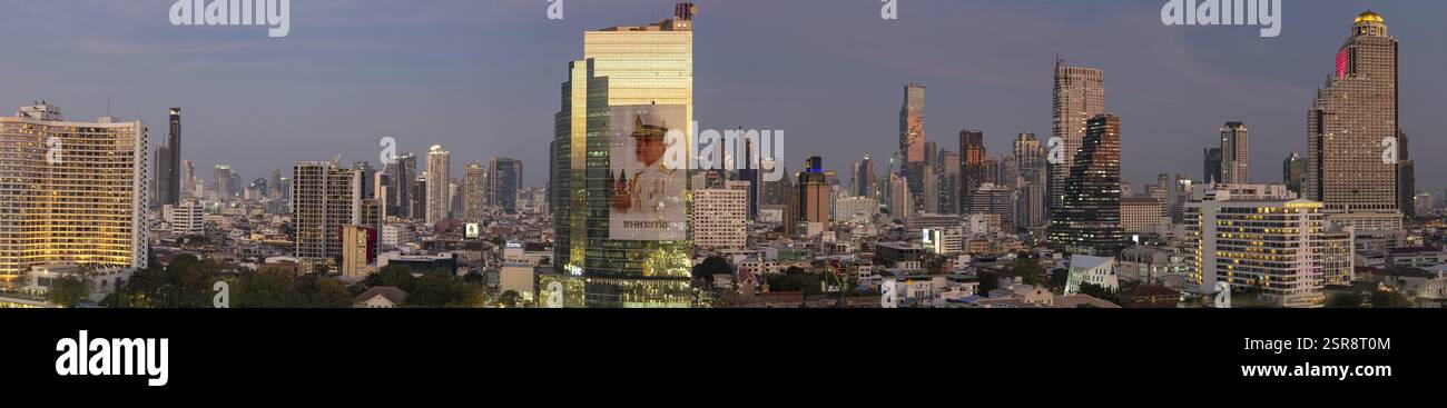Panorama from the viewing platform of the Iconsiam on CAT Tower with ...