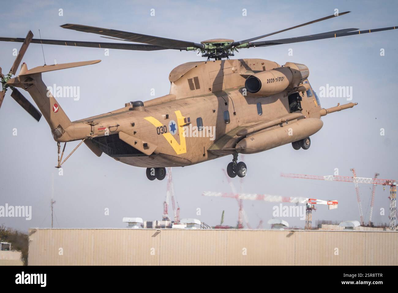 Ramat Gan, Israel. 15th Feb, 2025. An Israeli military helicopter ...