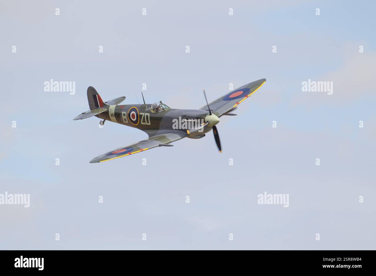 Supermarine Spitfire IX warbird aircraft in RAF Royal air force colours ...