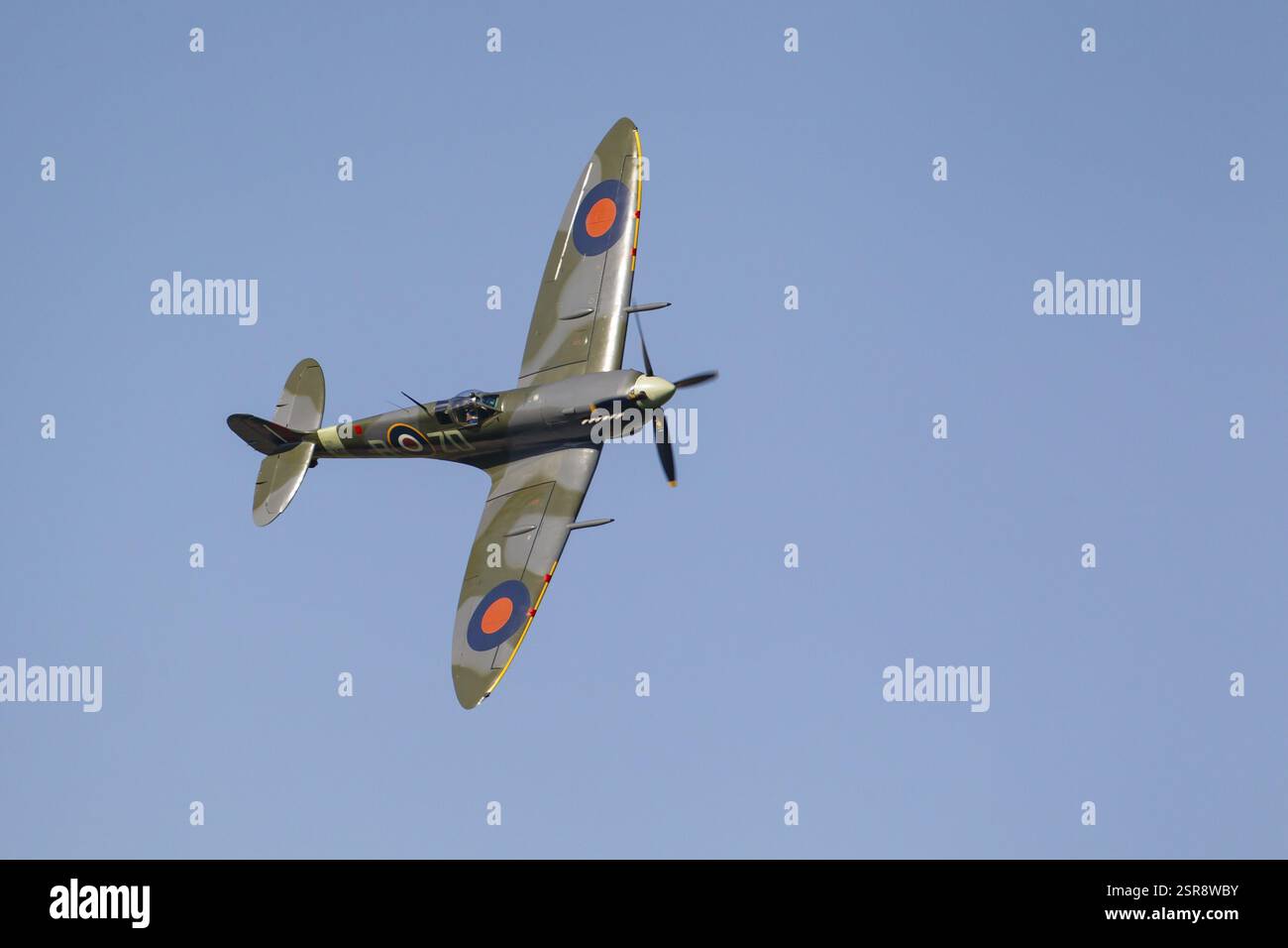 Supermarine Spitfire warbird aircraft in RAF Royal air force colours ...
