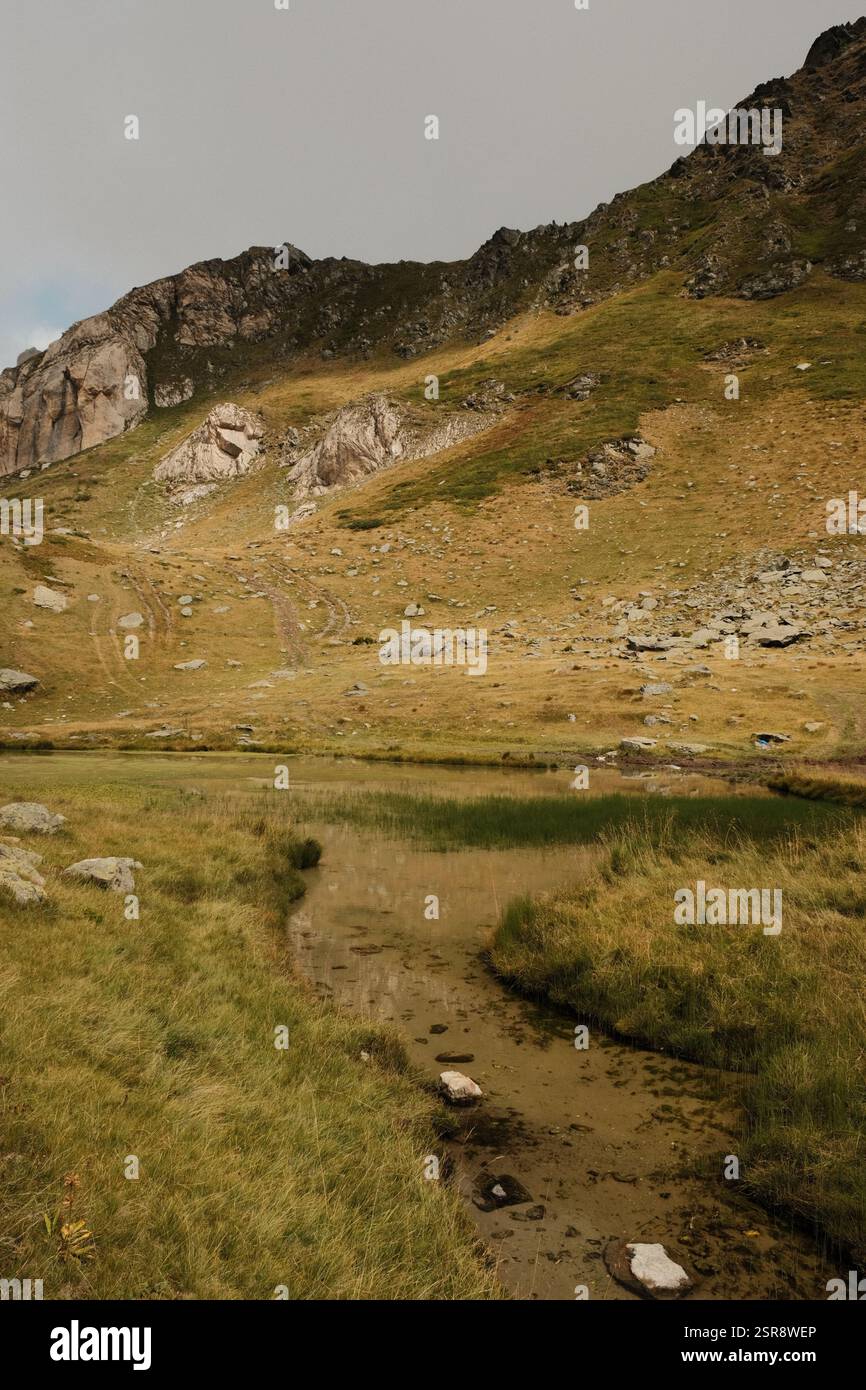 hiking in Kosovo mountains. Gjeravica mountain. landscape in Kosovo ...