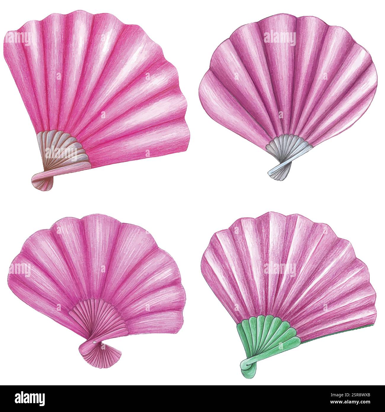 Black paper fan Stock Vector Images - Alamy