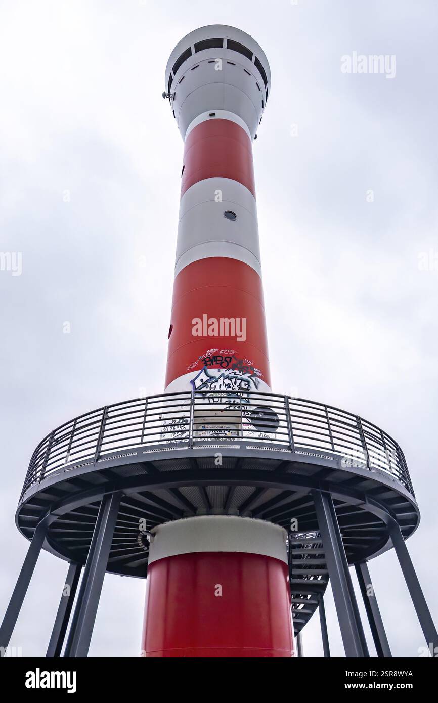 The lighthouse of Blankenese, seafaring, shipping, landmark, graffiti ...