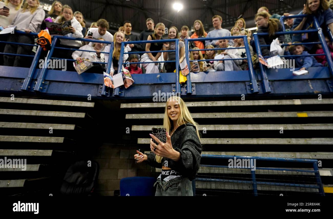 Keely Hodgkinson meets fans during The Keely Klassic at the Utilita ...