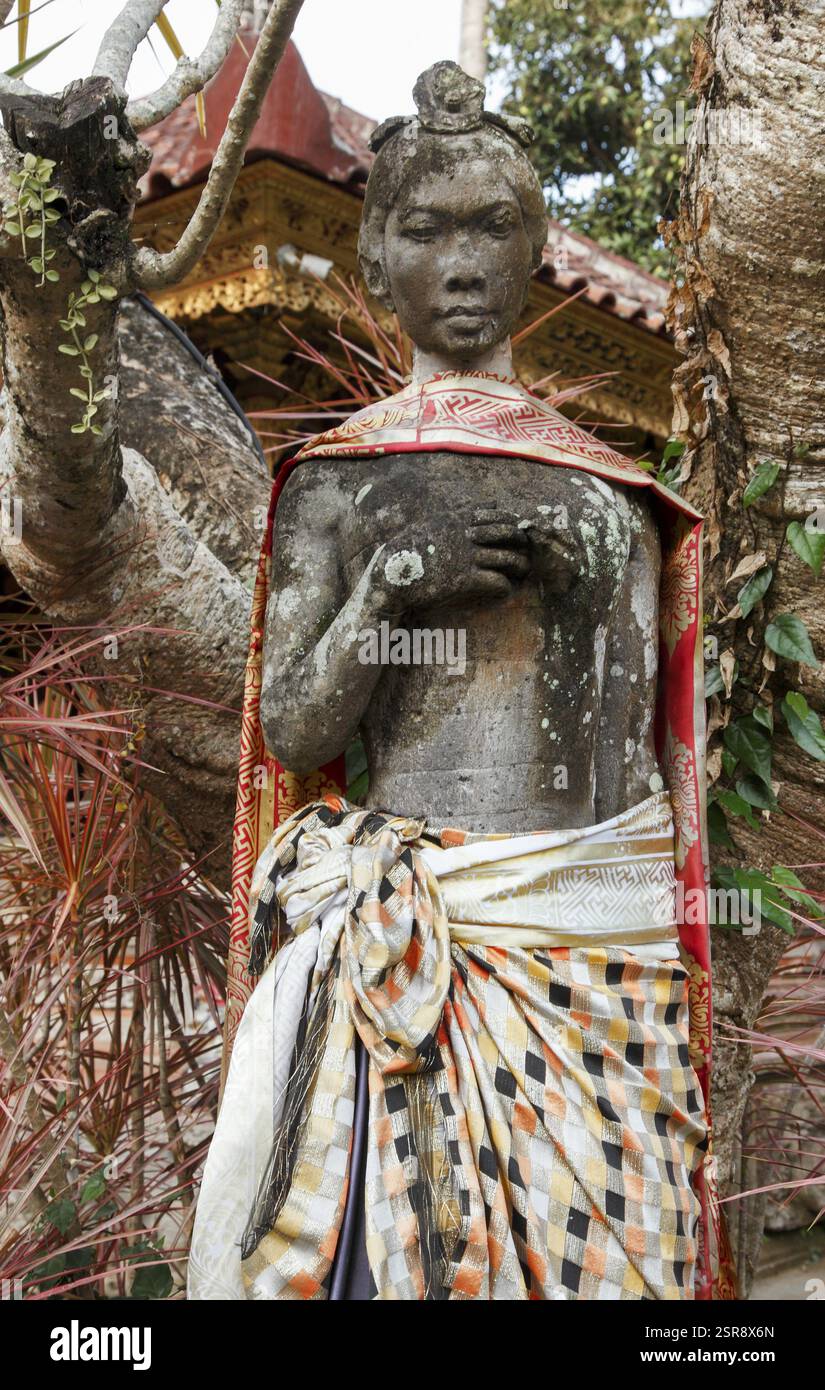 Statue in the temple Puri Saren Agung, in the palace of the royal ...