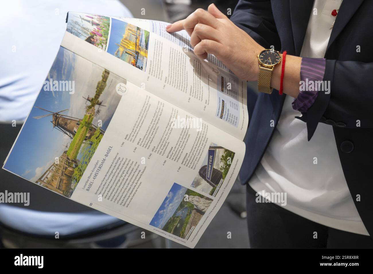 Symbol photo travel brochure Basel to Amsterdam Stock Photo - Alamy