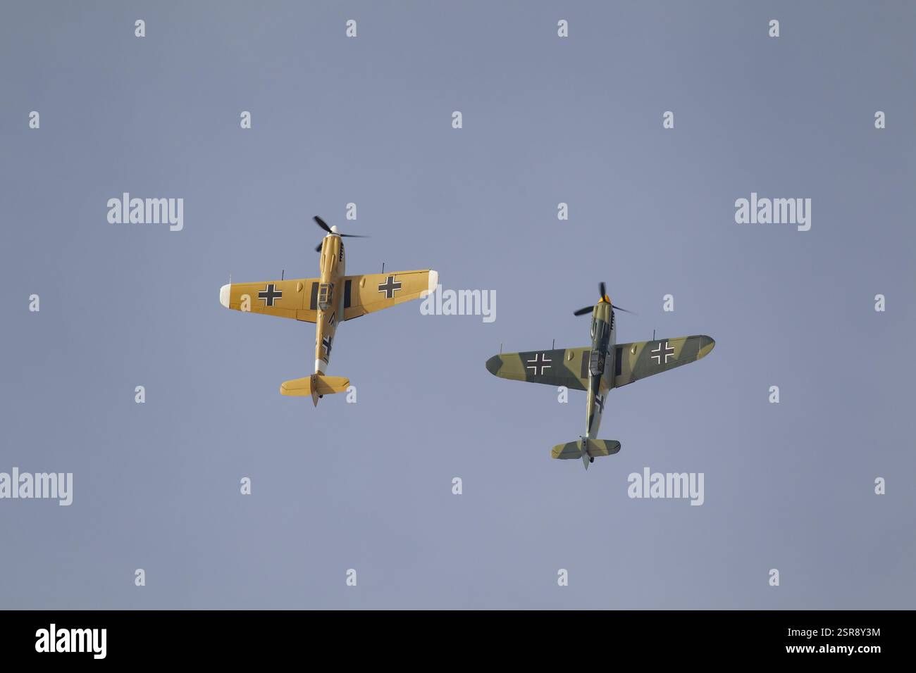 Messerschmitt Bf 109 two aircraft in German air force or Luftwaffe ...