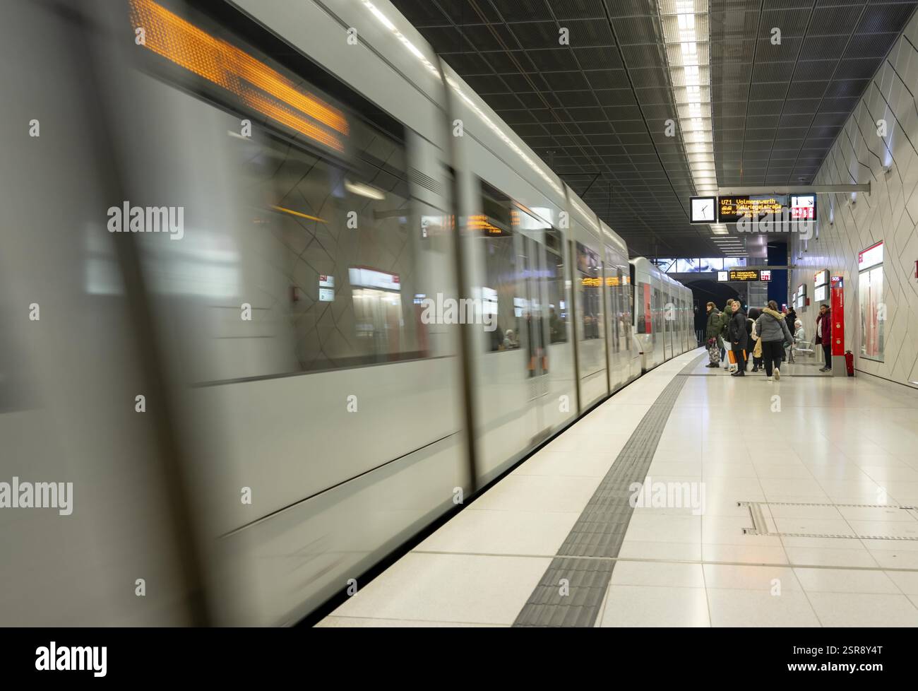Modern underground station of the Wehrhahn line, Schadowstrasse, 6 new ...